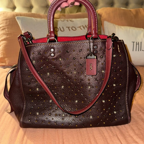 Coach | Bags | Coach Rogue 3 Oxblood With Prairie Rivets | Poshmark